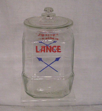 Vintage Lance Crackers Store Display Jar