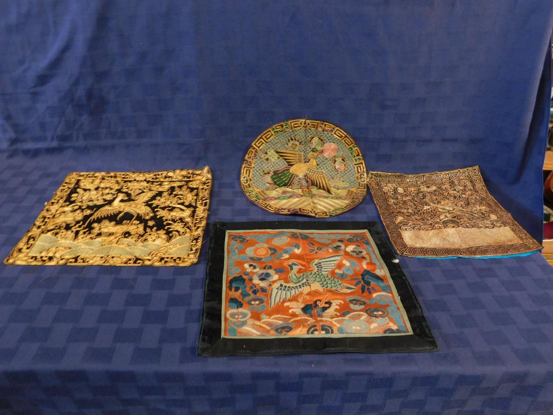 4 Chinese Rank Badges