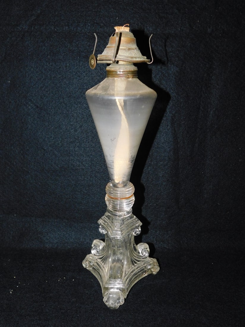 Sandwich Glass Whale Oil Lamp Auction