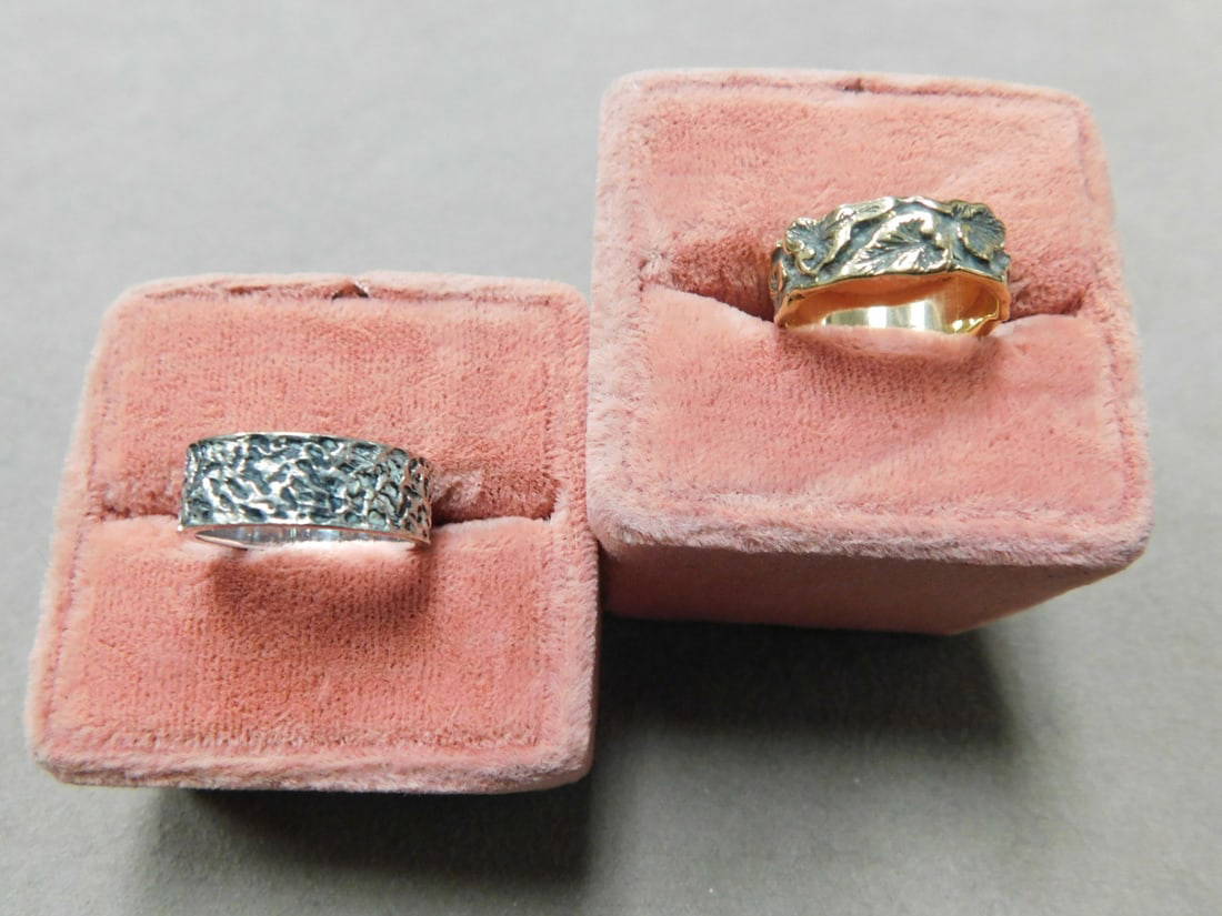 Two Engraved Design Bands Auction