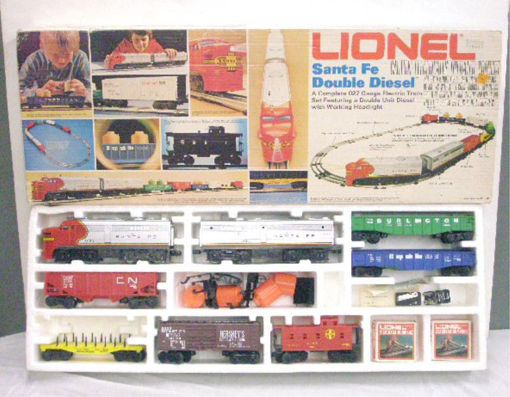 387: 1970's Lionel Santa Fe Double Diesel Train Set - Dec 16, 2012 | B ...
