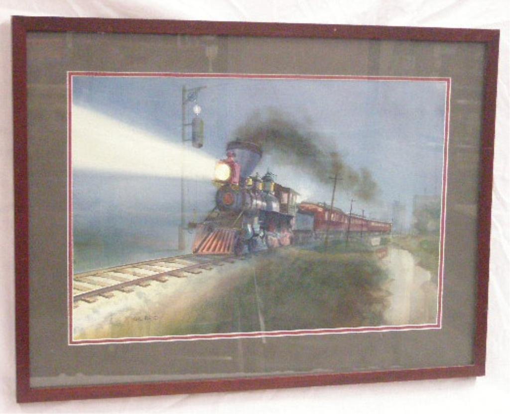 Gil Reid Train Illustration Art Watercolor