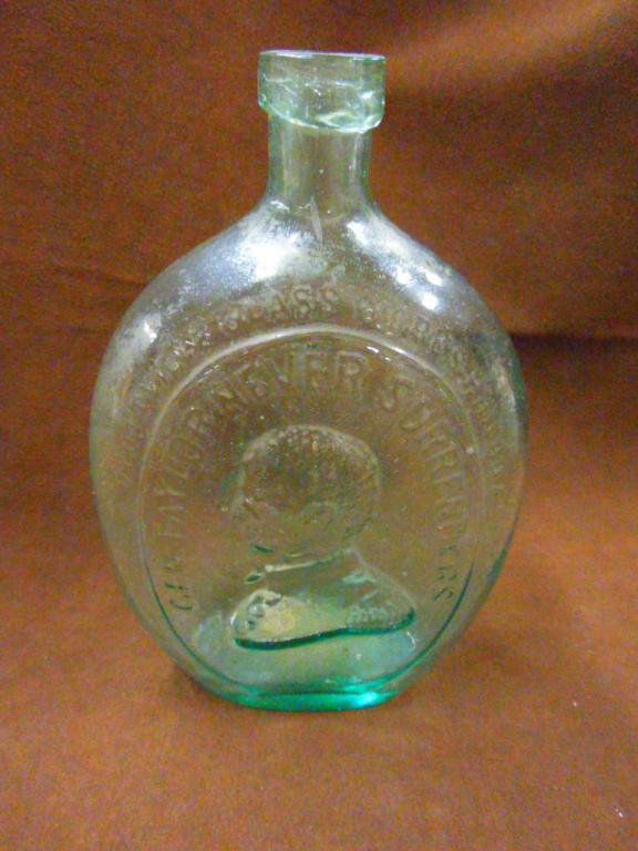Antique Washington/taylor Glass Flask