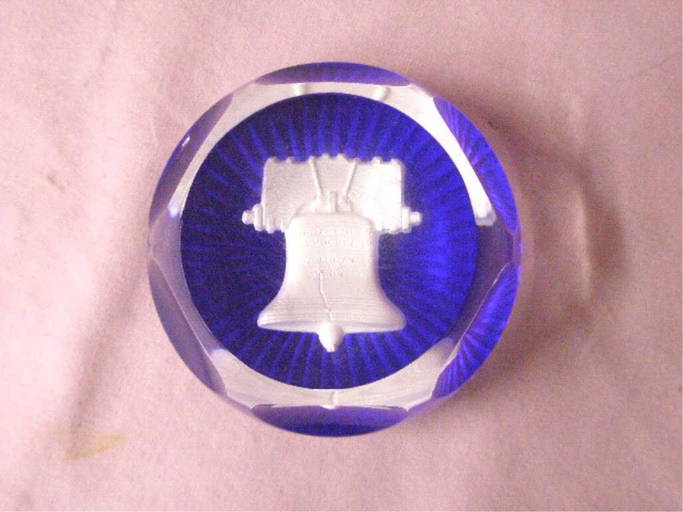 Baccarat Glass Liberty Bell Paperweight - Mar 11, 2013 | B.S. Slosberg ...