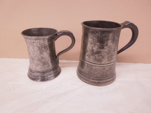 (2) English Pewter Tankards