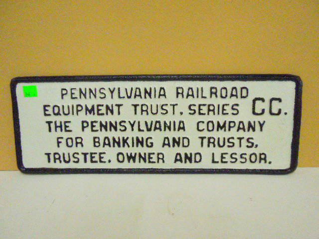 Steel Sign "prr" Equipment Plate, Steel