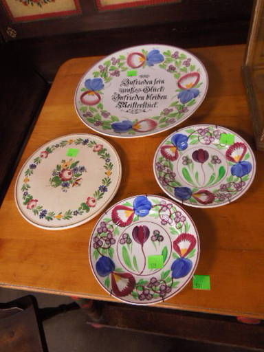 4 German Porcelain Plates