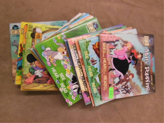 20 Disney Read Along Book & Records