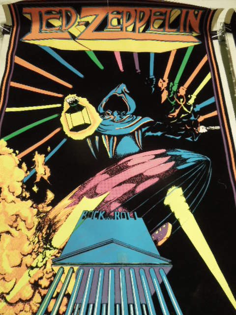 Vintage led Zeppelin black light poster