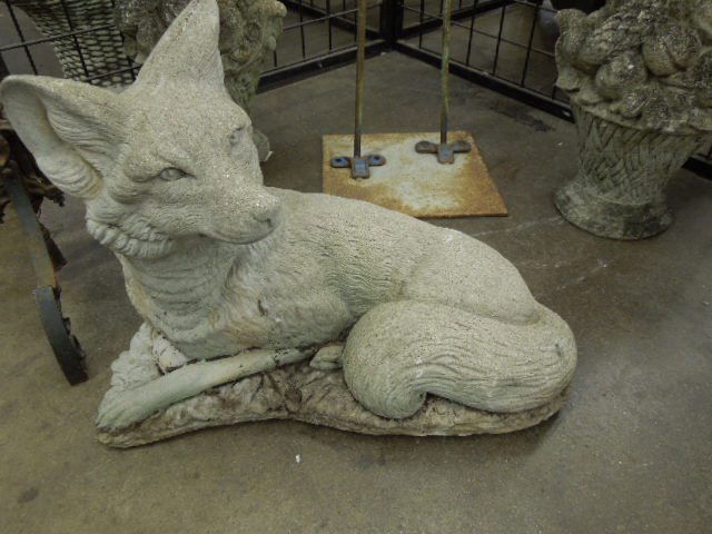 Henri Studio Concrete Fox Statue