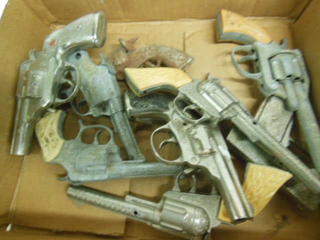 9 Vintage Metal Cap Guns