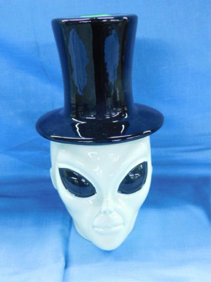 Ceramic Alien w/Top Hat Cookie Jar