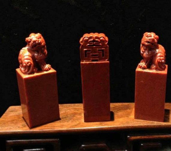 Three Shoushan Stone Craved Seals