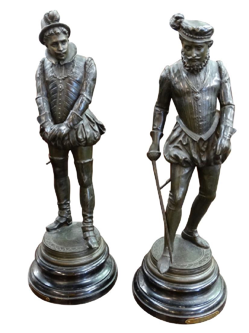 Pair of Fine Spelter Sculptures