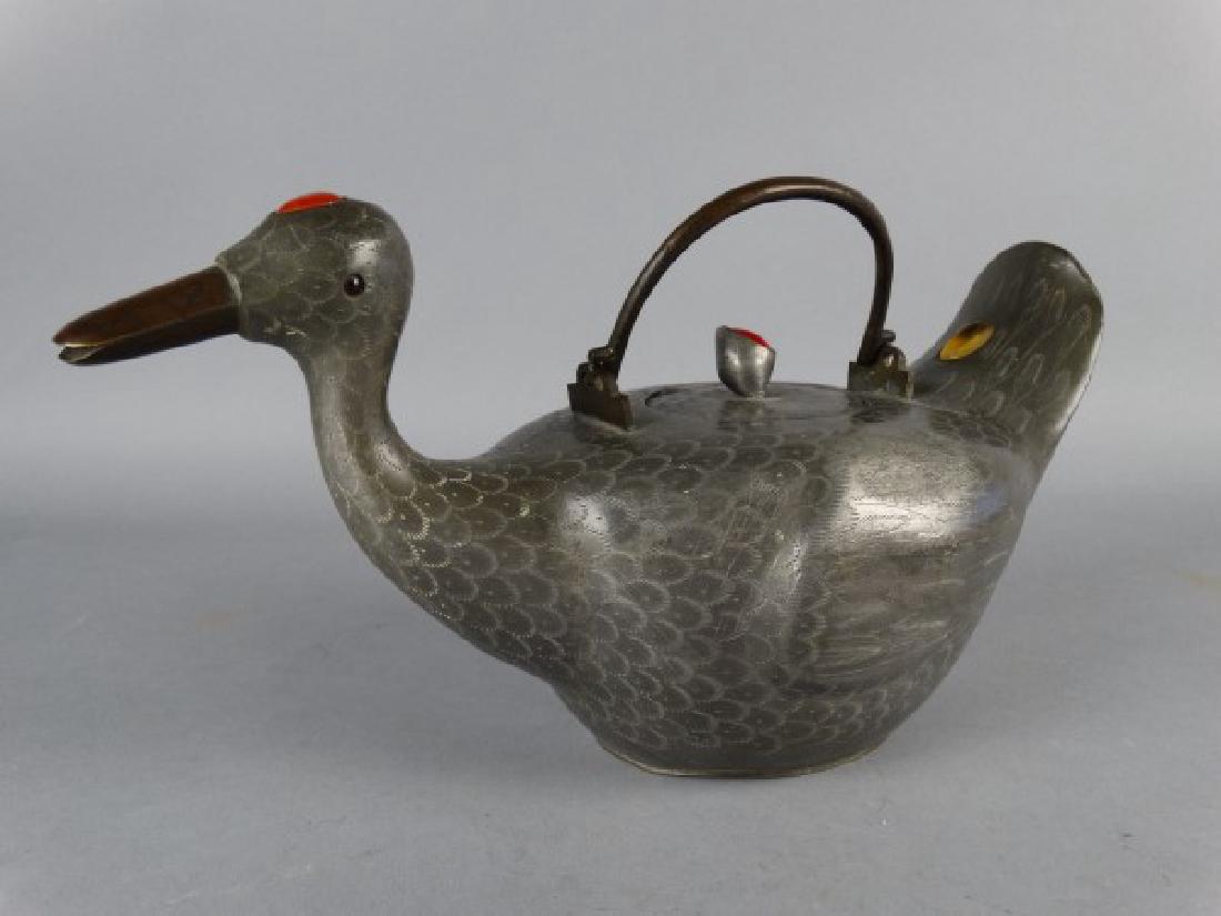 Republic Pewter Duck Teapot