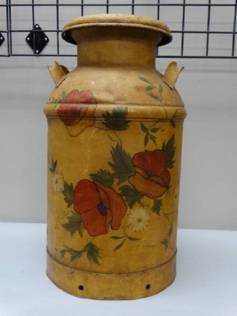 Large Painted Milk Can