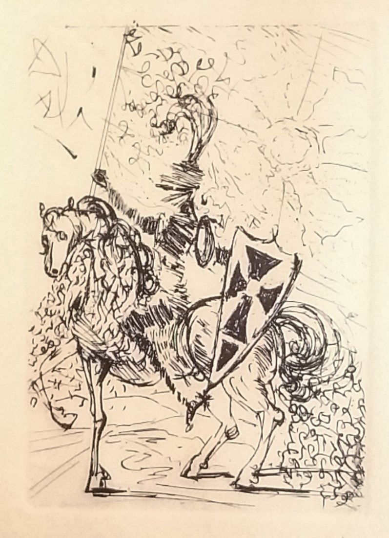 Salvador Dali | Original Etching "el Cid" 1965 Coa