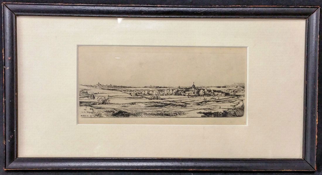 Rembrandt Etching The Gold Weighers Field , 1651