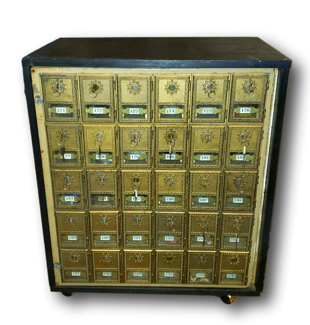 Vintage Brass Post Boxes: Custom Reclaimed Rolling Table