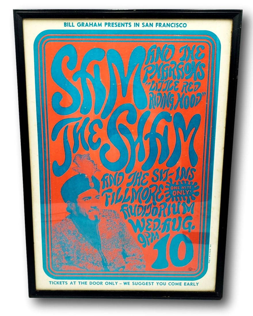 Sam The Sham Bg22 Op1 Fillmore Concert Poster Wes Wilson Bill Graham ...