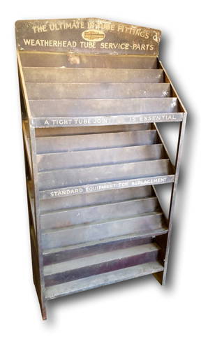 Vintage Weatherhead Tube Service Display Shelving Rack