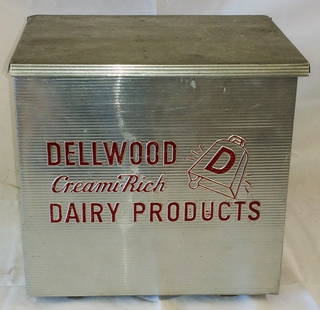 Vintage Metal Porch Milk Box