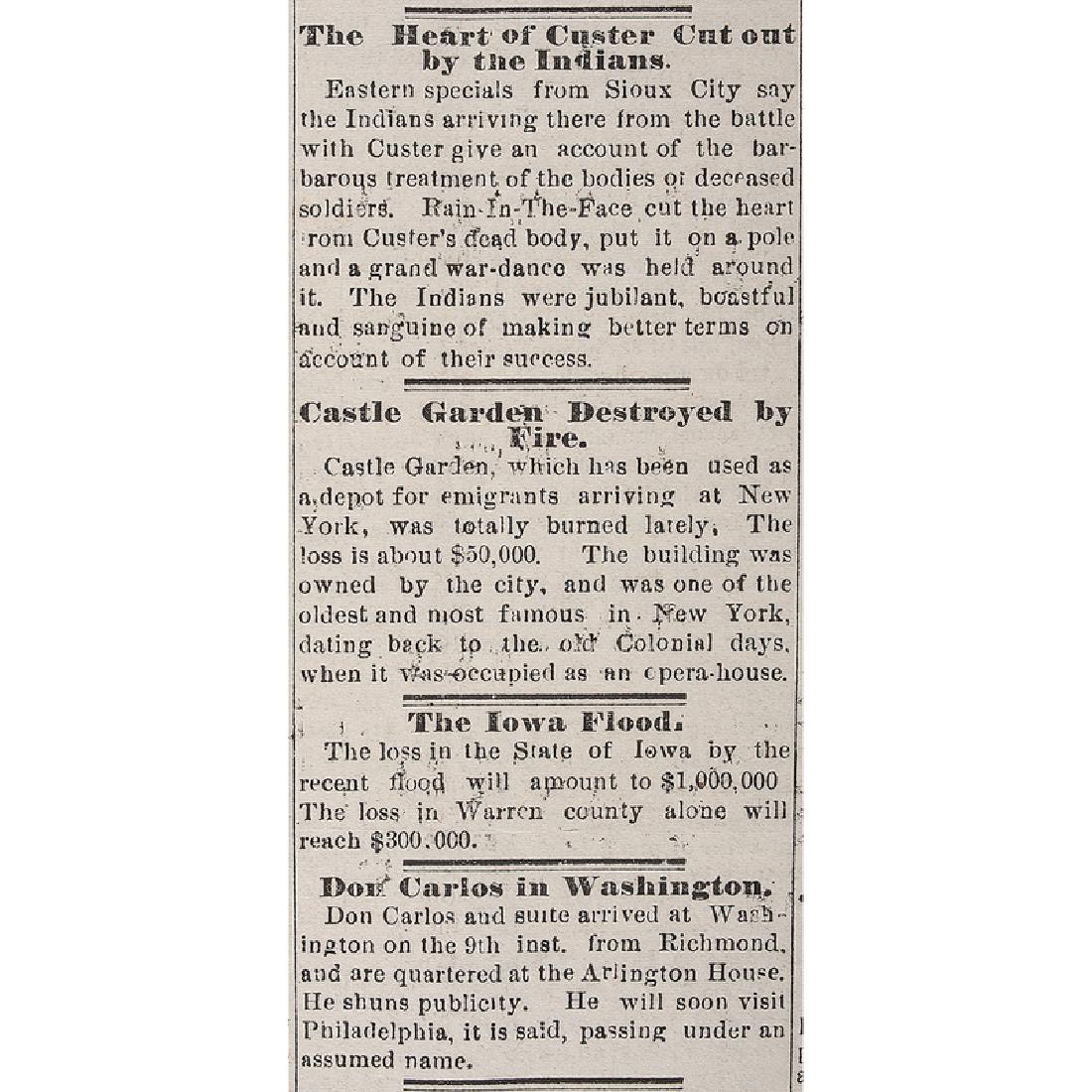 "The Heart of Custer Cut out by the Indians", Montana