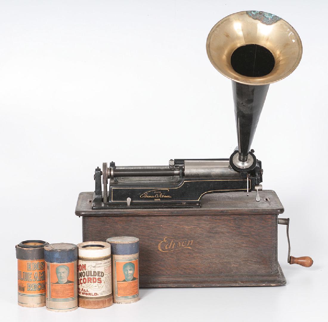 Edison Amberola Home Phonograph Cylinder Music Box