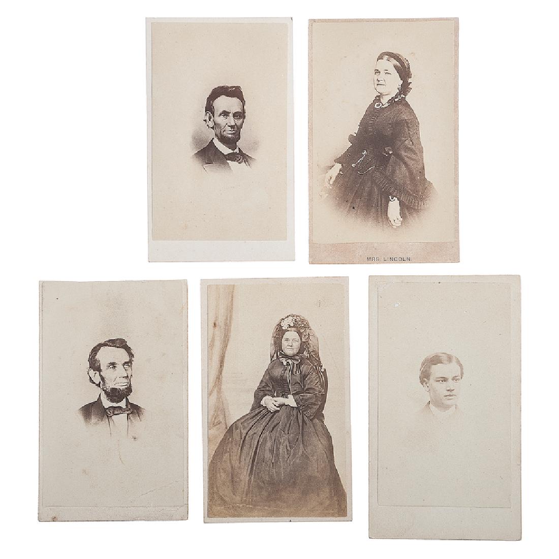 Lincoln Family CDVs: Abraham, Mary Todd, and Robert