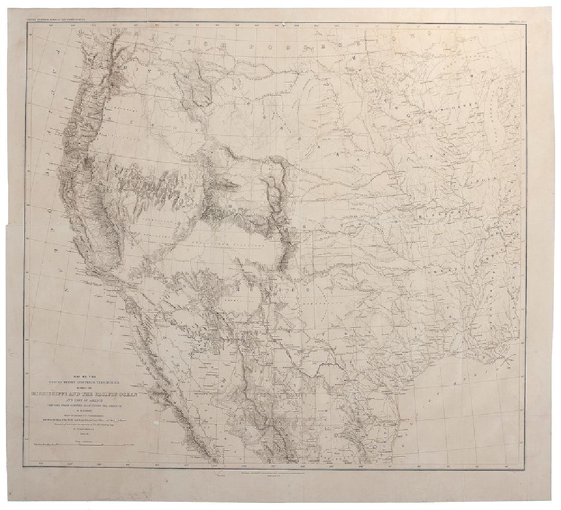 [Americana - Map] W.H. Emory Map of U.S. and
