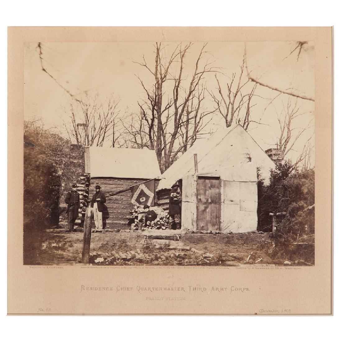 Civil War Albumen Photo QM Residence Brandy Station