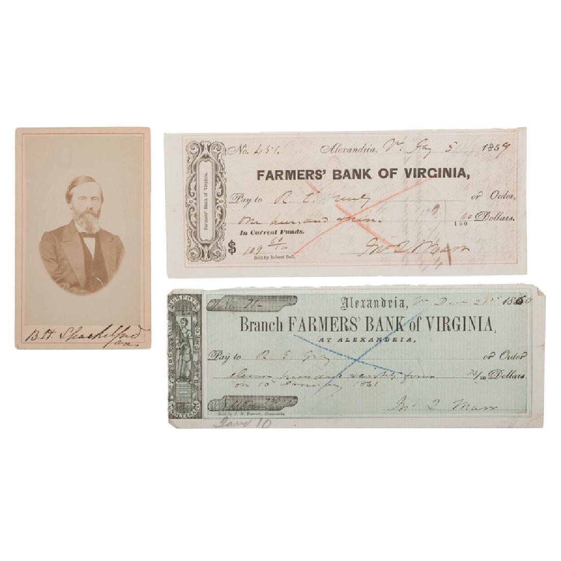 Confederate Autographs and CDV, Featuring Checks Signed