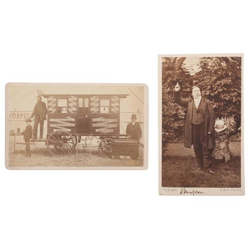 Occupational Cdvs Of A Preacher's Wagon And Reverend