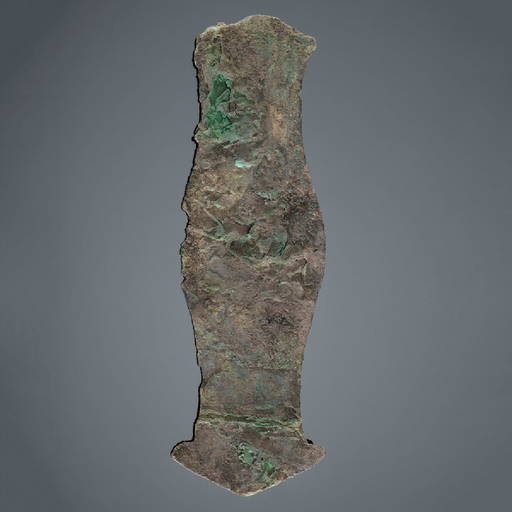 A Hopewell Copper Breastplate With Preserved Fabric