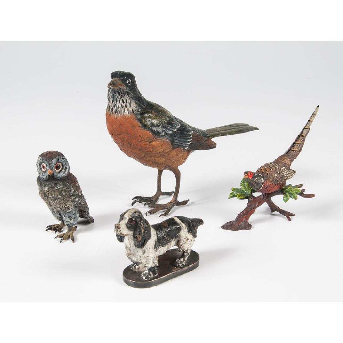 Austrian Cold-Painted Bronze Birds, Plus