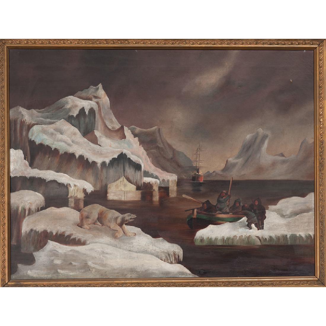 Folk Art Painting Depicting the Kane Expedition