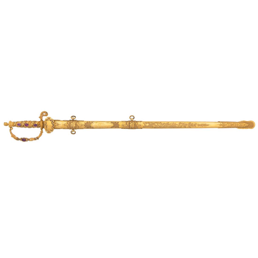 Exceptional Gold Presentation Sword to General Rufus