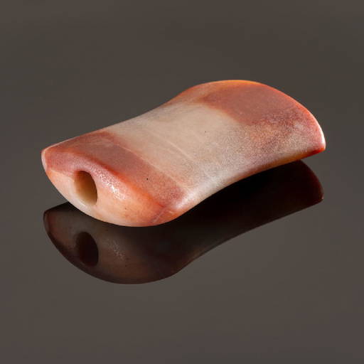 A Red Quartz Hourglass Bannerstone, 4 1/8 In.
