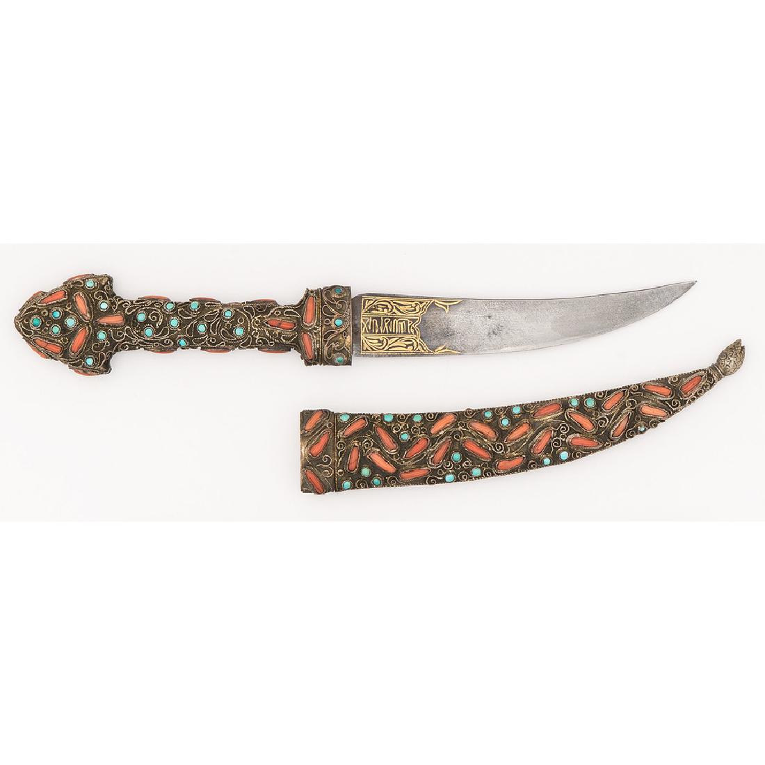 Middle Eastern Dagger with Coral Accents