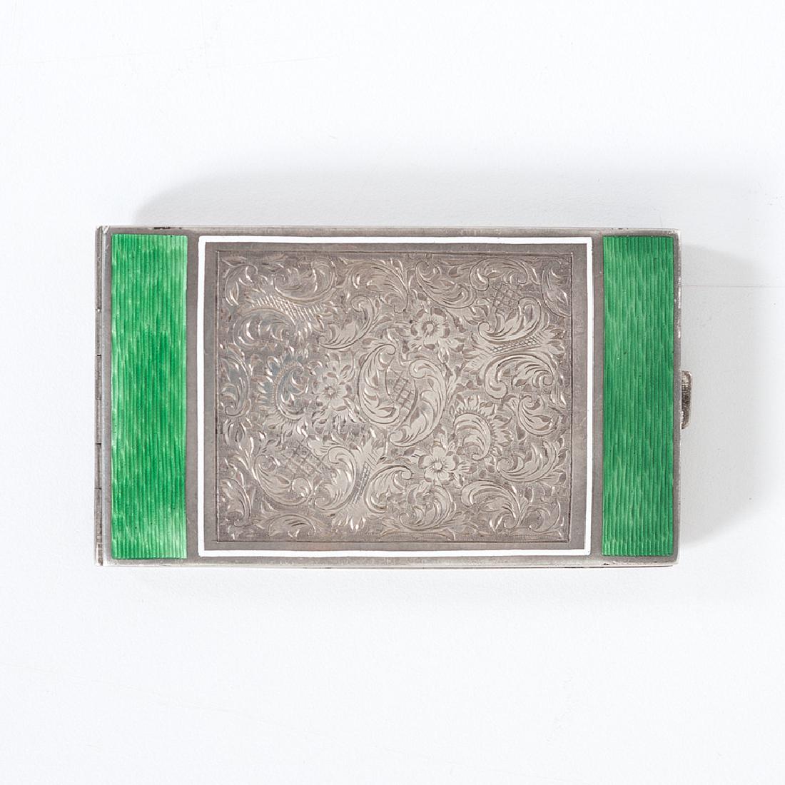 Austrian Silver Guilloche Card Case