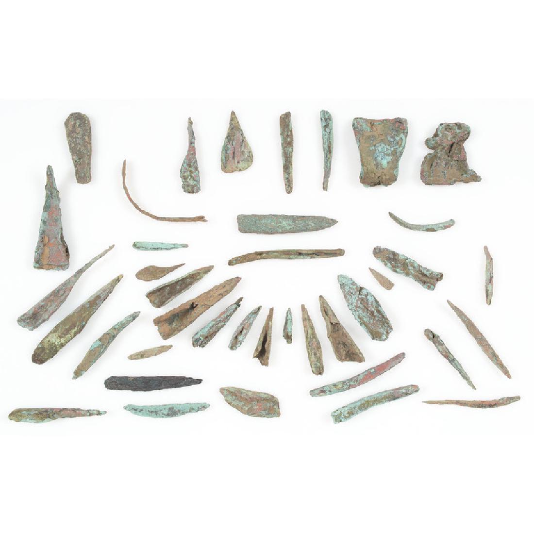 A Frame of Old Copper Culture Points and Tools - May 20, 2019 | Cowan's ...