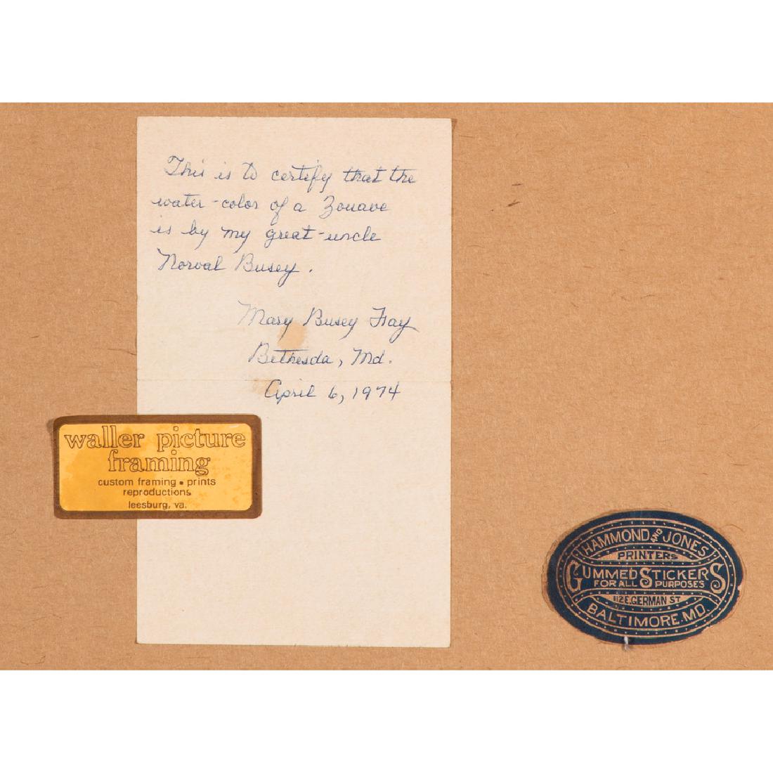 Norval H. Busey, Watercolor of a Standing Zouave - Jun 21, 2019 | Cowan ...