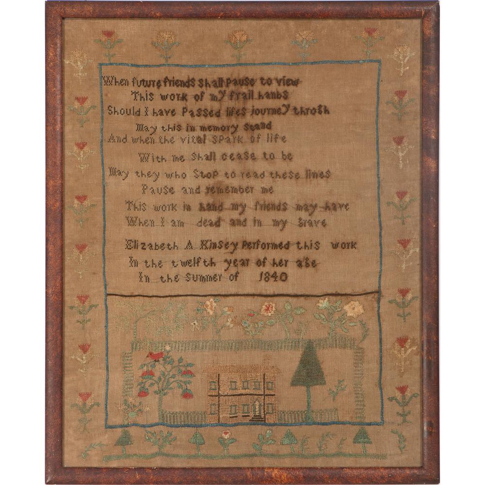 Ohio Quaker Pictorial Sampler - Oct 21, 2017 | Cowan's Auctions in OH