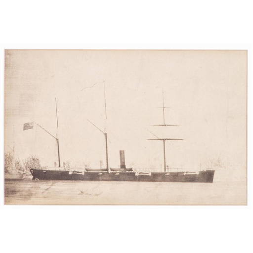 Us Steam Sloop Monongahela, Large Format Photograph