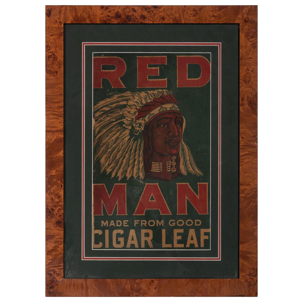 Two Red Man Advertising Posters And A Cutout