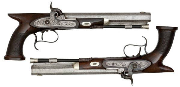 Percussion Saw Handled Pistols By Joseph Cooper,