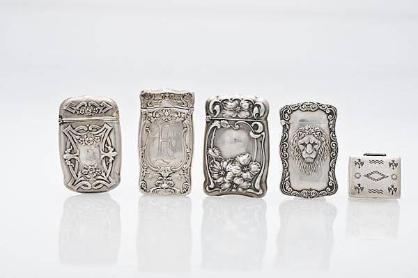Sterling And Silver Match Safes,