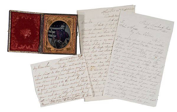 Sixth Plate Ambrotype Of Sgt. Edwin R. Pierce, 42n