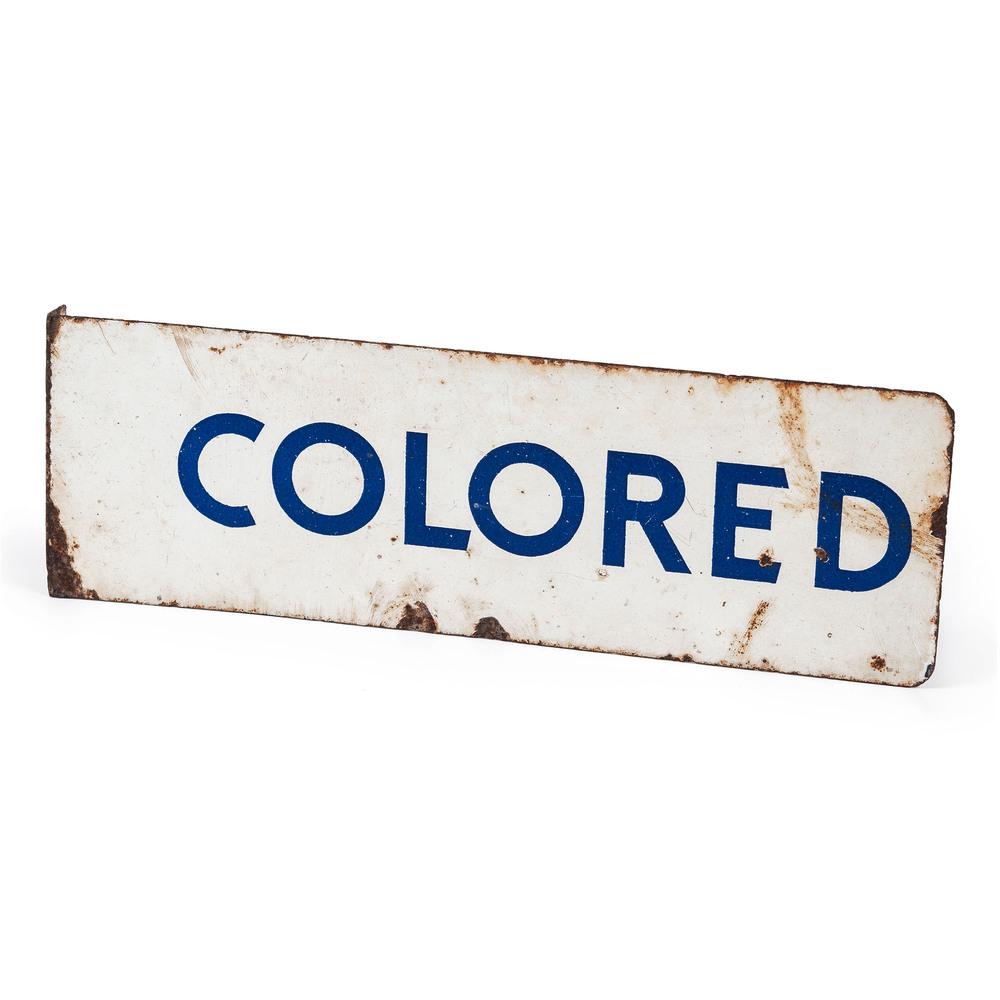 [civil Rights Segregation]. "colored" Restroom Sign.