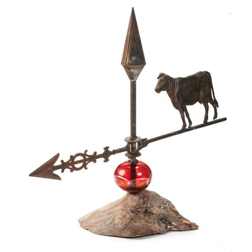 A Zinc Cow Lightning Rod - Mar 10, 2021 | Cowan's Auctions in OH